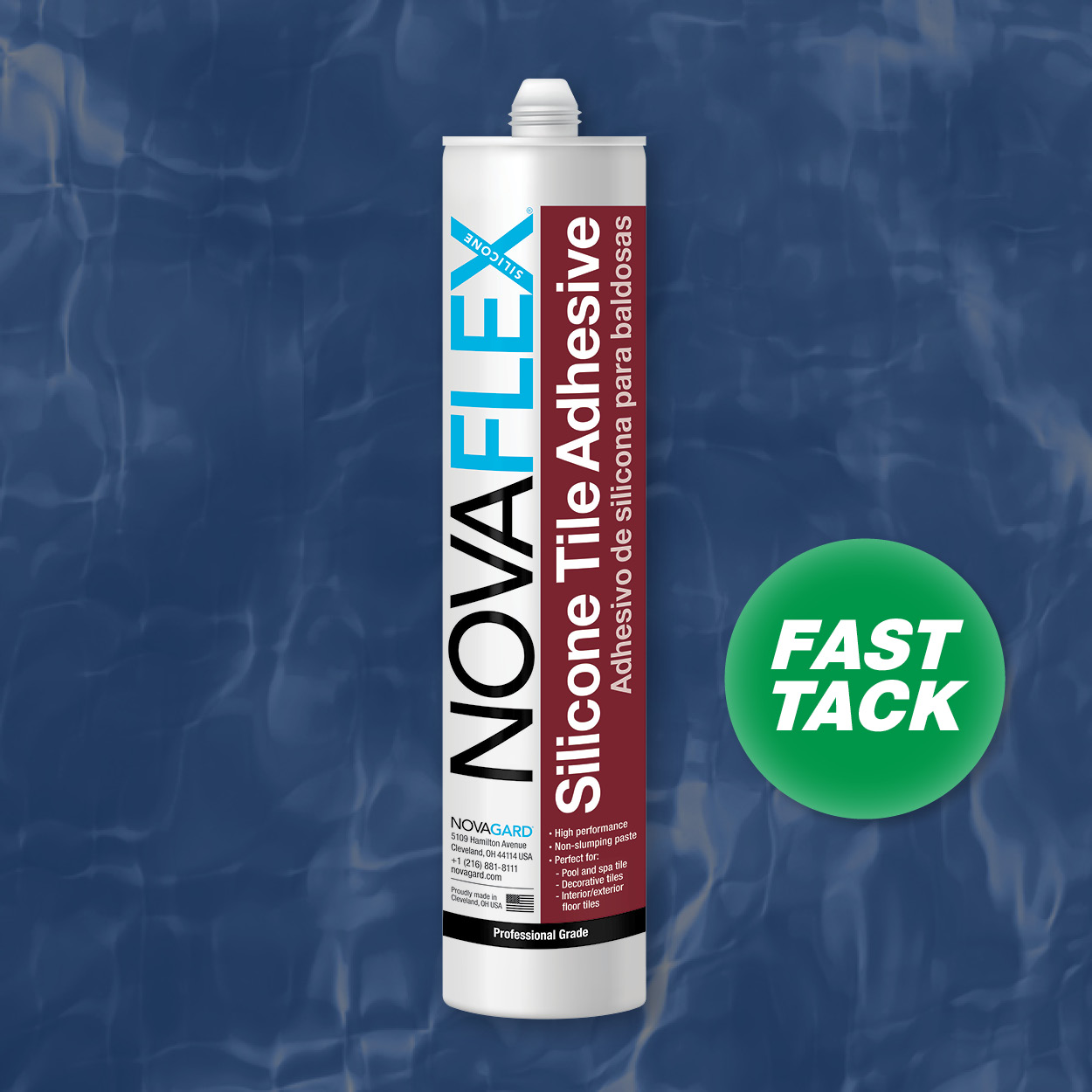 Oxime Silicone Fast Tack Tile Adhesive - Novagard