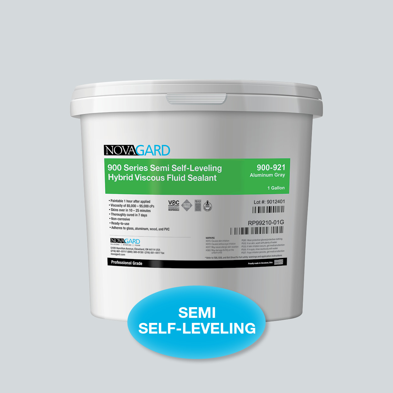 Semi Self-Leveling Hybrid Viscous Fluid Sealant - Novagard